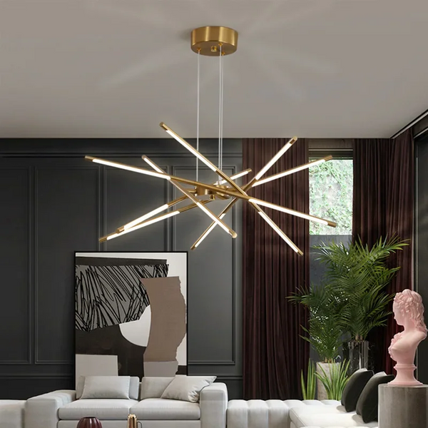Modern Linear Chandelier for Living Dining Room Bedroom – Brentwood ...